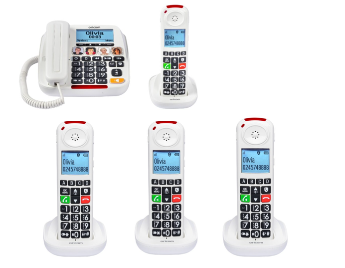Care920-4 Amplified Big Button Phone with Cordless Handset X 4 – Get ...